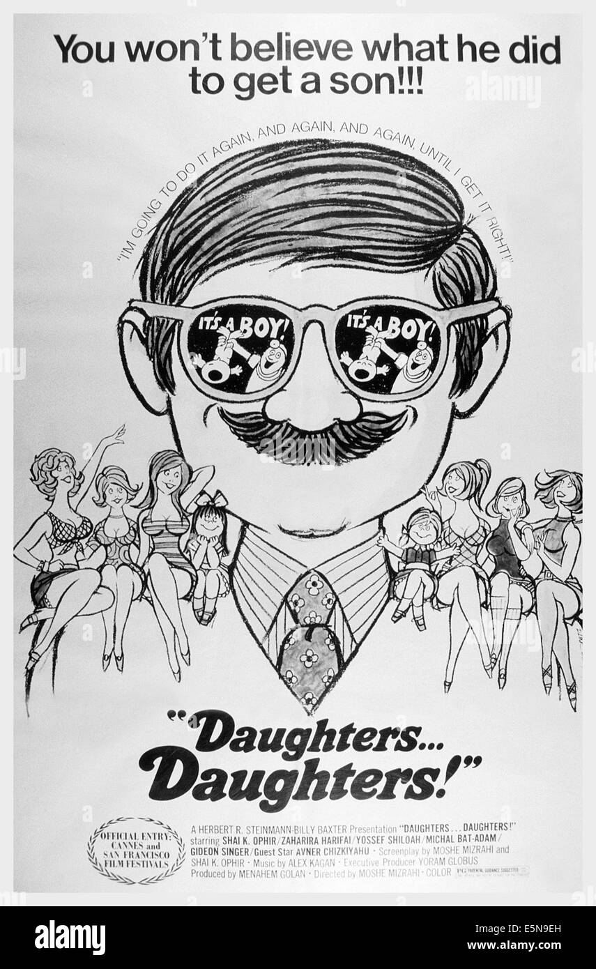 DAUGHTERS...DAUGHTERS!, poster, Shaike Ophir, 1973 Stock Photo - Alamy
