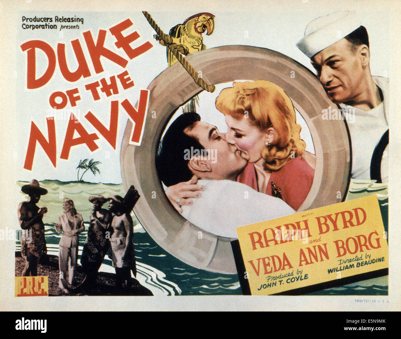 DUKE OF THE NAVY, kissing from left: Ralph Byrd, Veda Ann Borg, 1942 ...