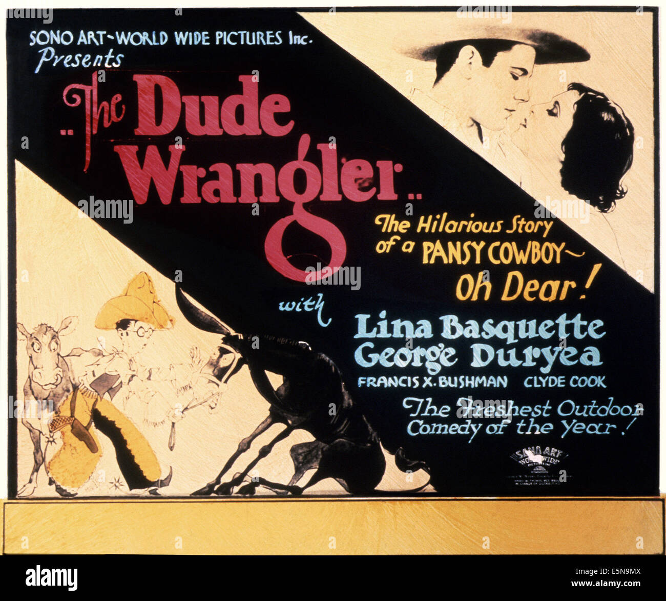 THE DUDE WRANGLER, top from left: George Duryea (aka Tom Keene), Lina ...