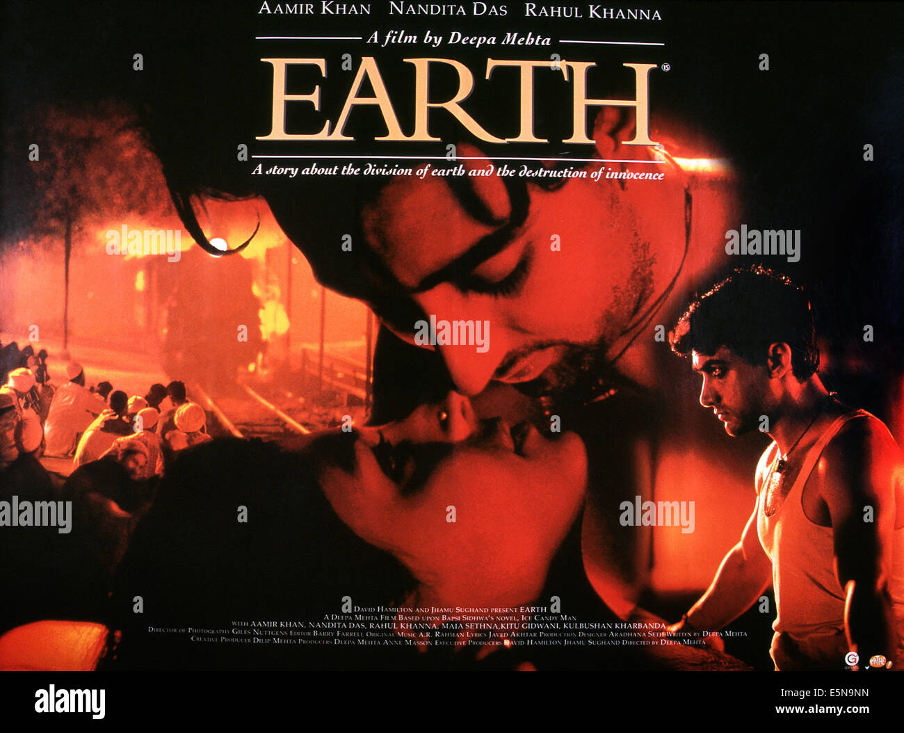 EARTH, from left: Aamir Khan, Nandita Das, Rahul Khanna, 1998 ...