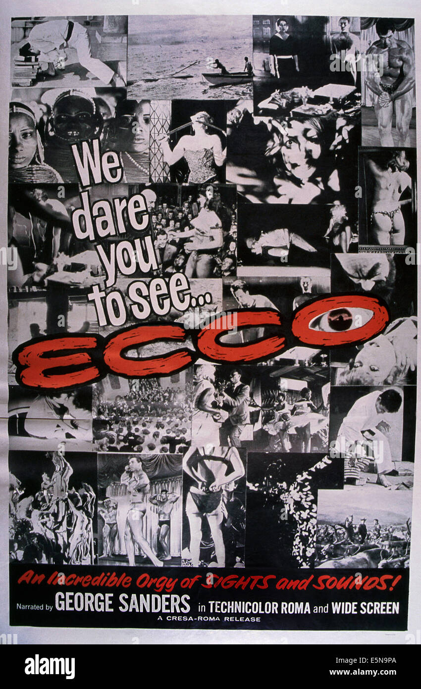 ECCO, (aka IL MONDO DI NOTTE NUMERO 3), 1964 Stock Photo - Alamy