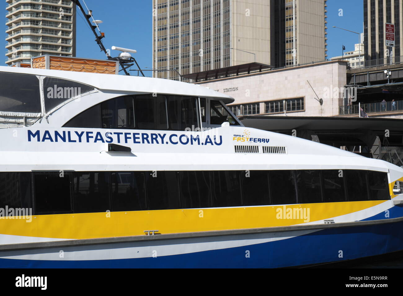 sydney's manly fast ferry at circular quay,sydney,australia Stock Photo ...