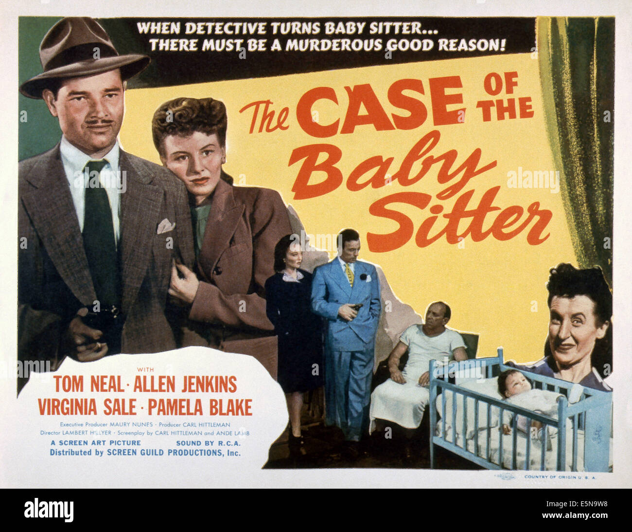 THE CASE OF THE BABYSITTER. Tom Neal (left), Pamela Blake (second left ...