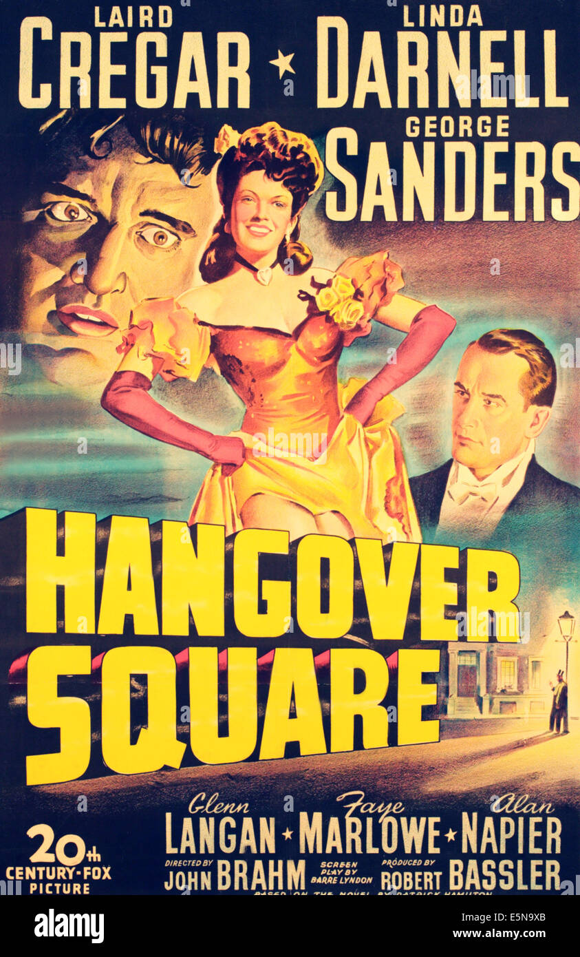 HANGOVER SQUARE, Laird Cregar, Linda Darnell, George Sanders, 1945, TM ...