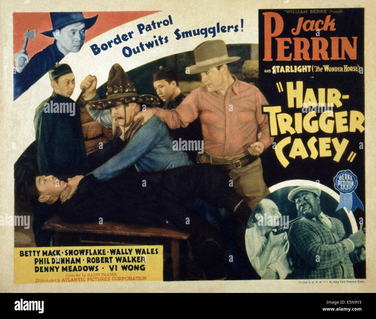 HAIR-TRIGGER CASEY, Victor Wong (top left), Ed Cassidy (sombrero), Jack ...