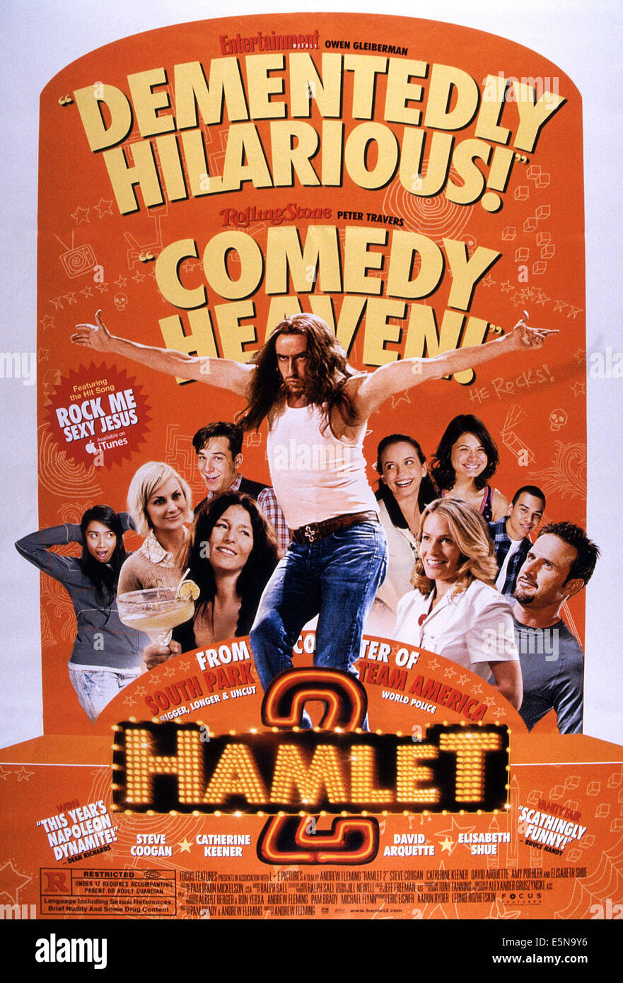 HAMLET 2, front from left: Catherine Keener, Steve Coogan (arms ...