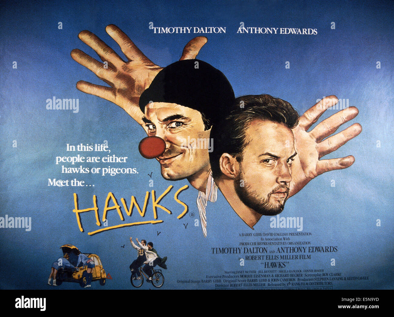 HAWKS, from left: Timothy Dalton, Anthony Edwards, 1988, © Skouras ...