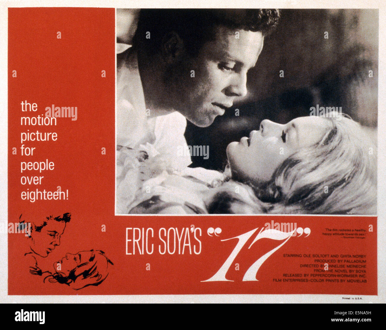ERIC SOYA'S '17', (aka SYTTEN), US lobbycard, from left: Ole Soltoft ...