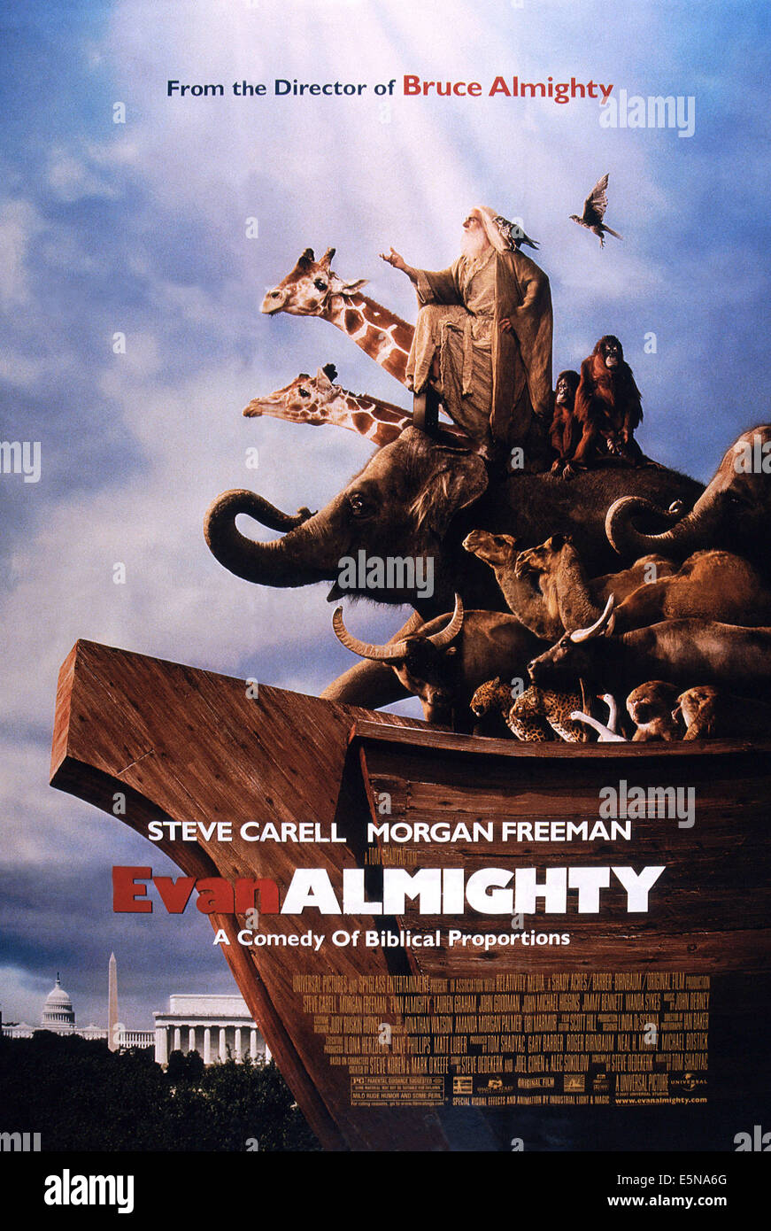 EVAN ALMIGHTY, Steve Carell (center), 2007. ©Universal/courtesy Everett ...