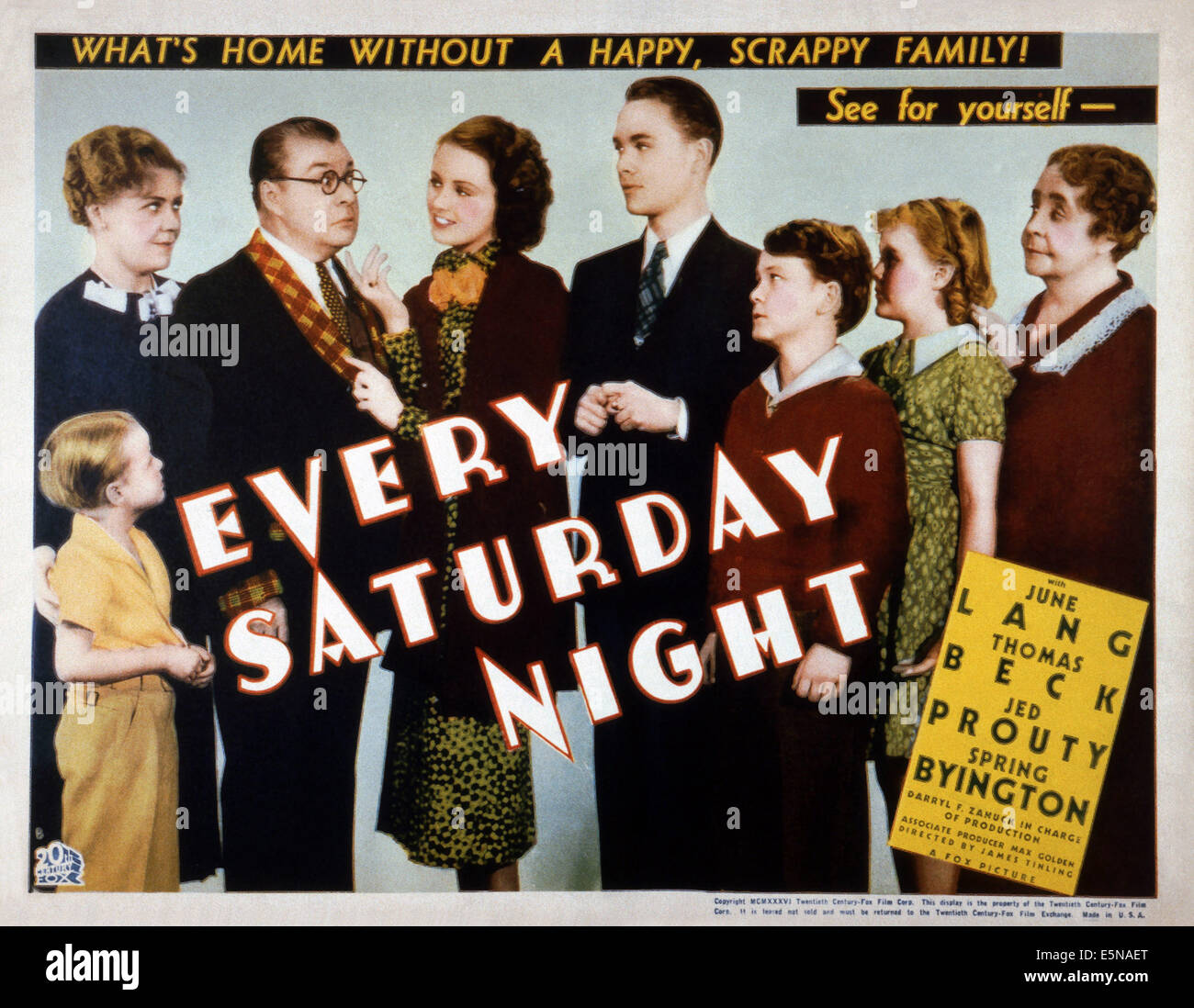 EVERY SATURDAY NIGHT, from left: Billy Mahan, Spring Byington, Jed ...