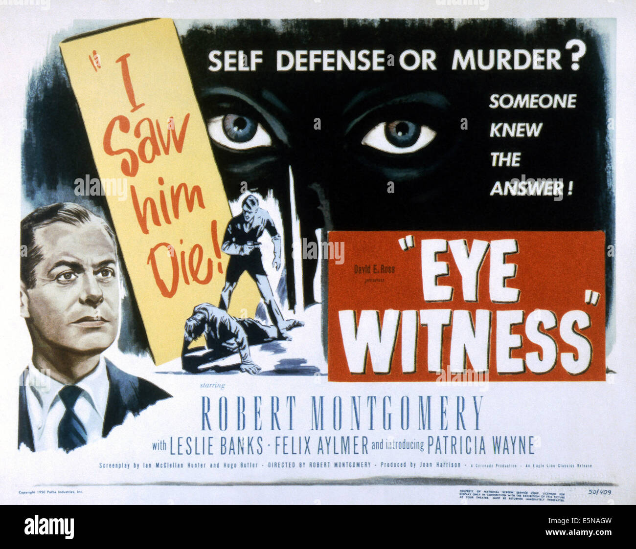EYE WITNESS, Robert Montgomery (bottom left), 1950 Stock Photo - Alamy