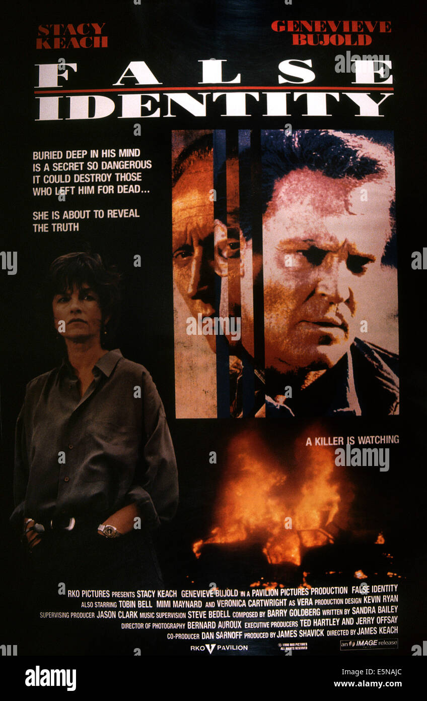 FALSE IDENTITY, from left: Genevieve Bujold, Stacy Keach, 1990, © RKO ...