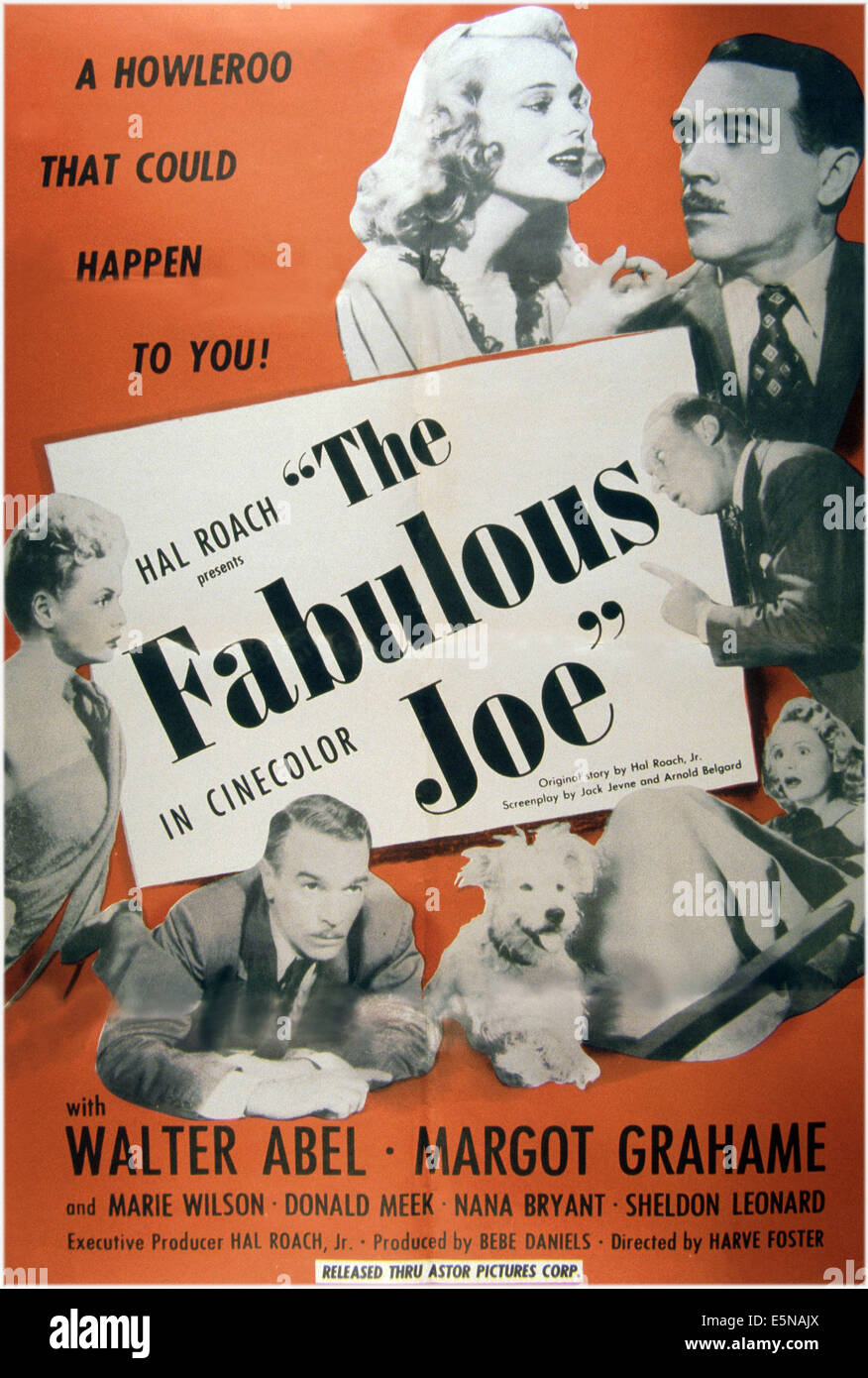 THE FABULOUS JOE, top from left: Marie Wilson, Walter Abel, center from ...