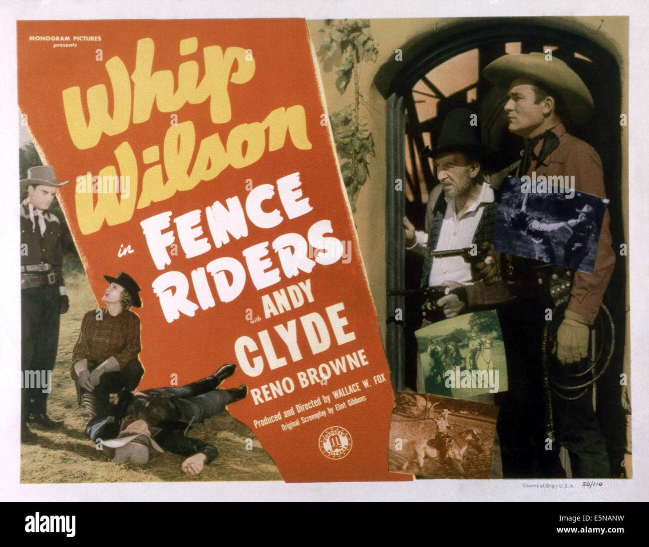 FENCE RIDERS, right from left: Andy Clyde, Whip Wilson, 1950 Stock ...