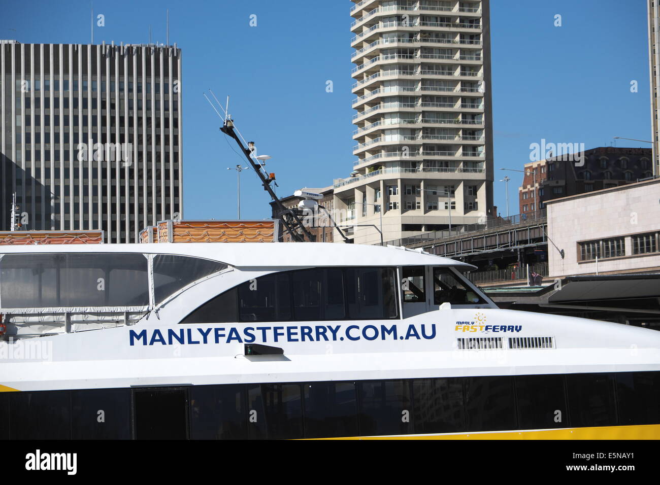 sydney's manly fast ferry at circular quay,sydney,australia Stock Photo ...