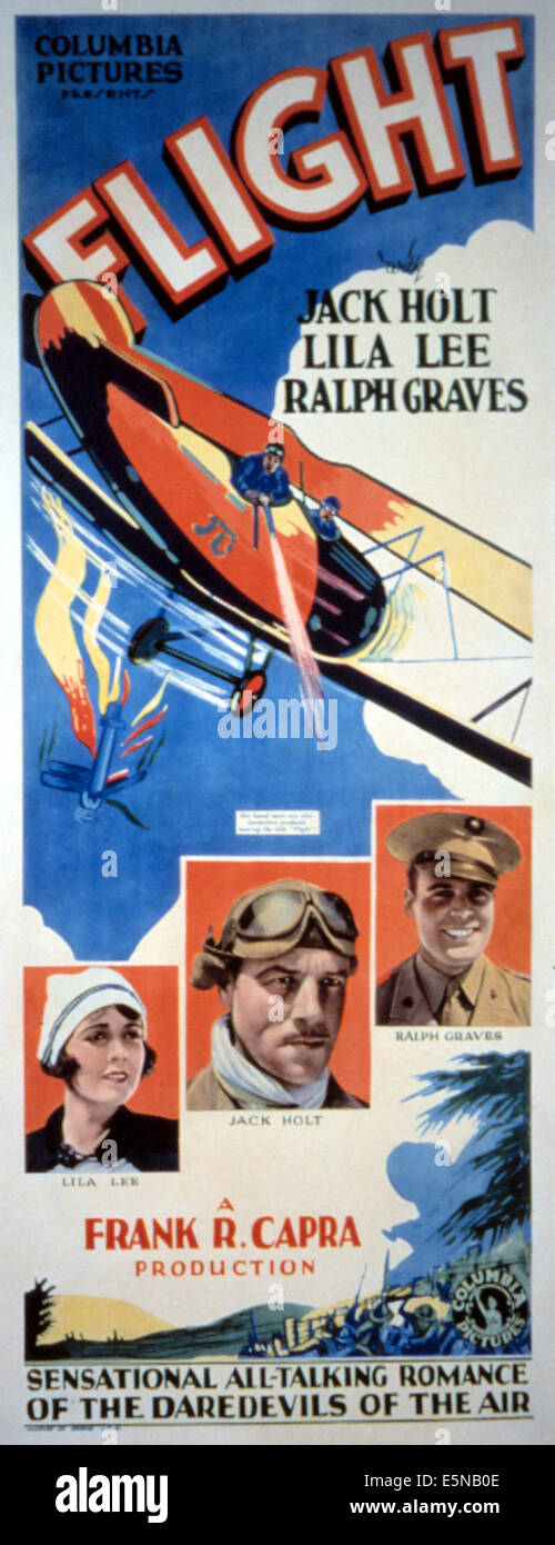 FLIGHT, Lila Lee, Jack Holt, Ralph Graves, 1929 Stock Photo - Alamy