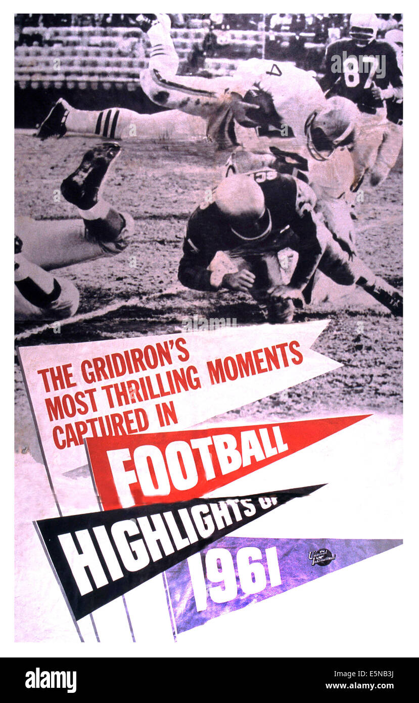 FOOTBALL HIGHLIGHTS OF 1961, U.S. poster, 1961 Stock Photo - Alamy