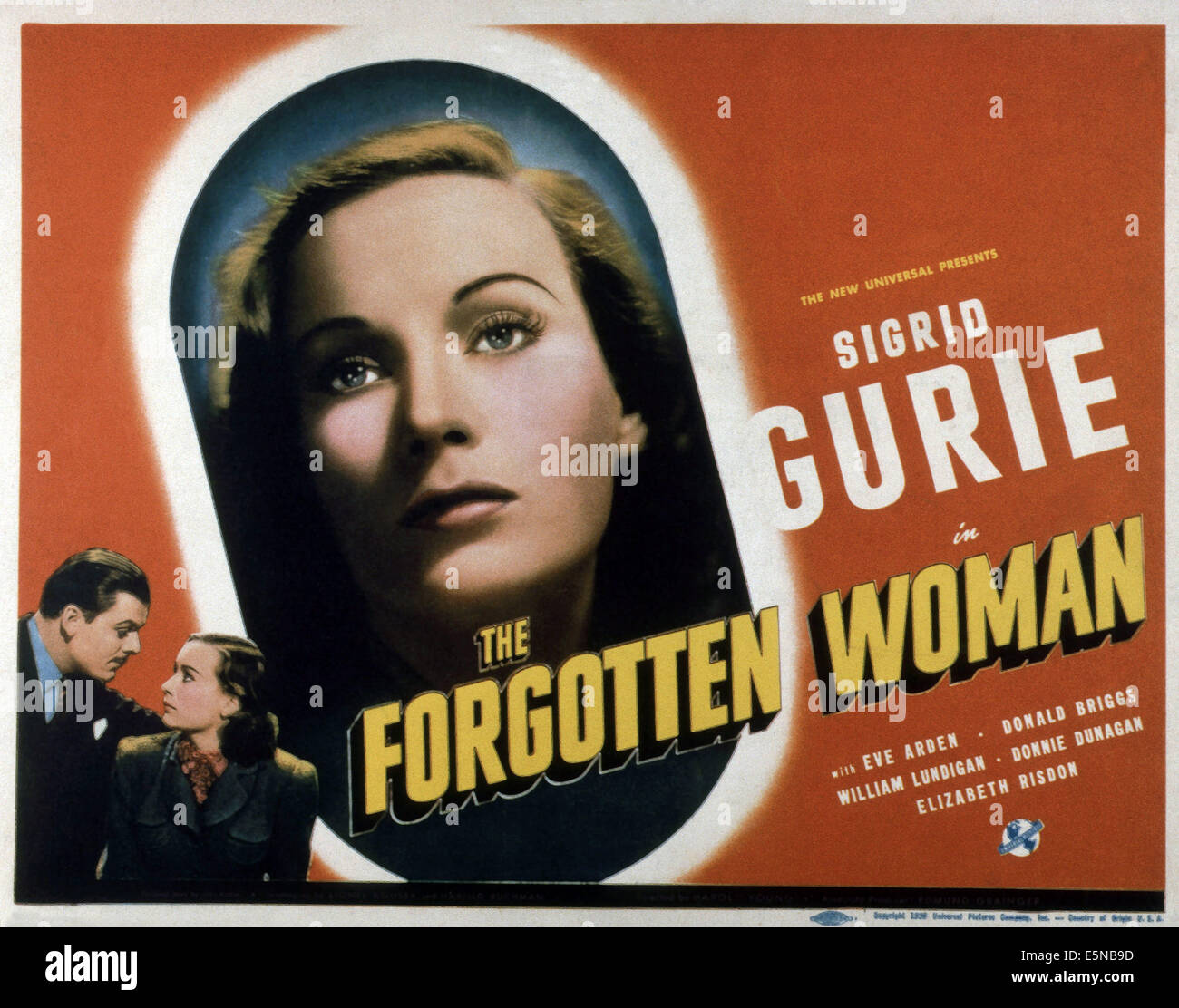 THE FORGOTTEN WOMAN, from left: Donald Briggs, Sigrid Gurie (twice ...