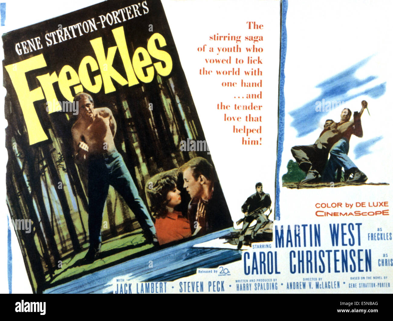 FRECKLES. Martin West (barechested), face to face from left: Carol Christensen, Martin West ...