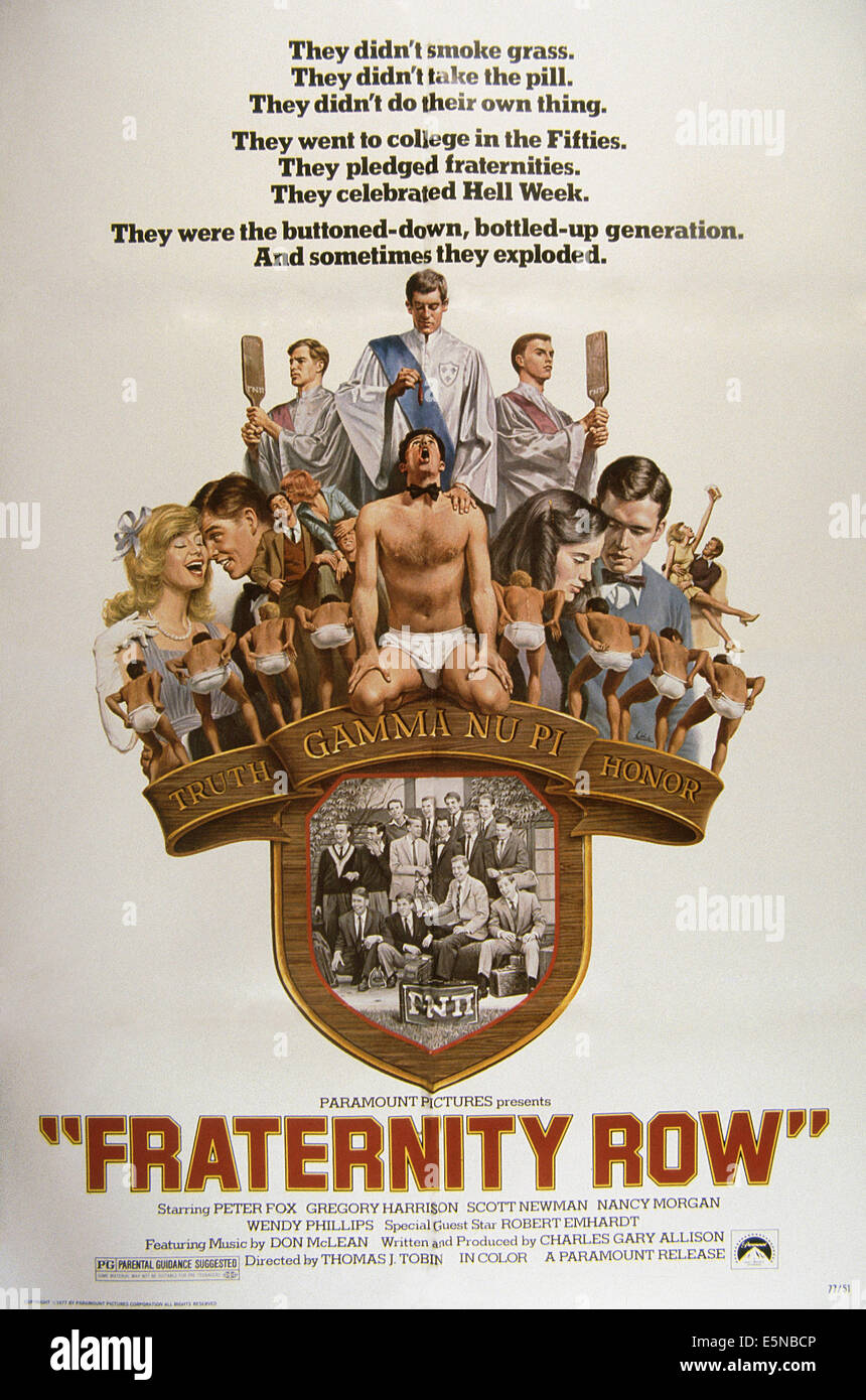 Fraternity row 1977 hi-res stock photography and images - Alamy