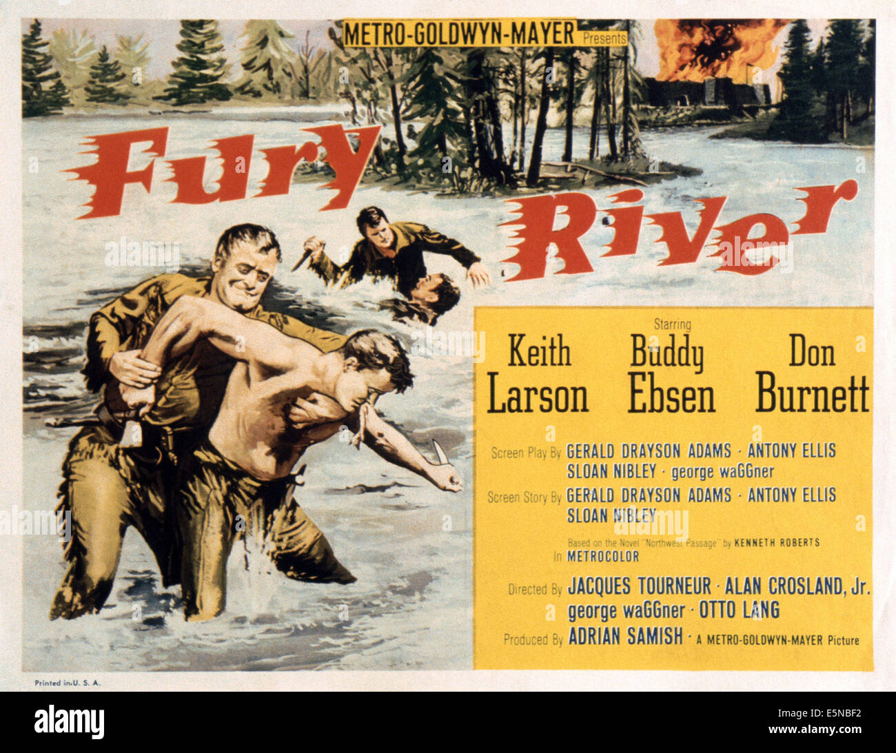FURY RIVER, Keith Larsen (back), 1961 Stock Photo - Alamy
