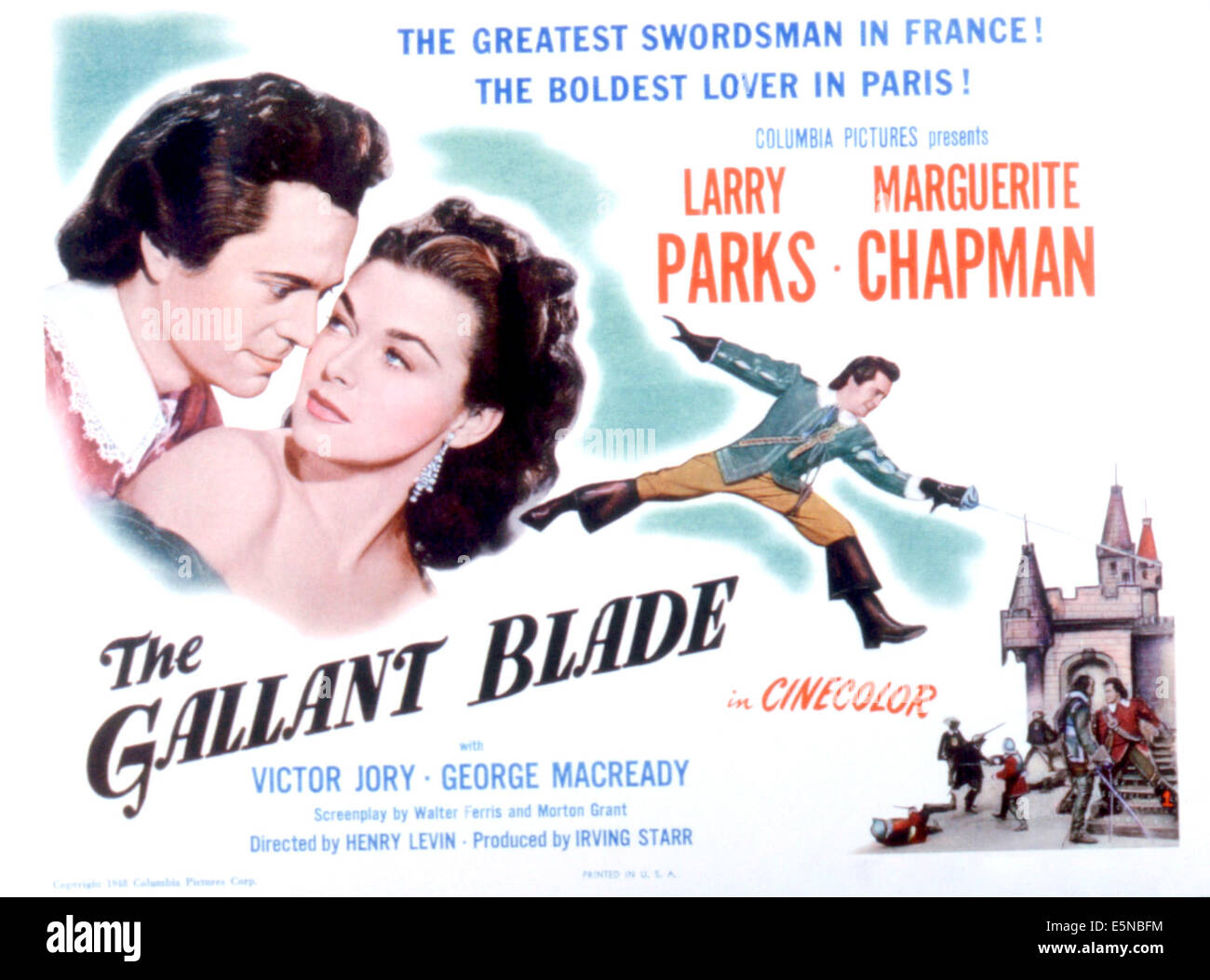 THE GALLANT BLADE, Larry Parks, Marguerite Chapman, 1948 Stock Photo ...