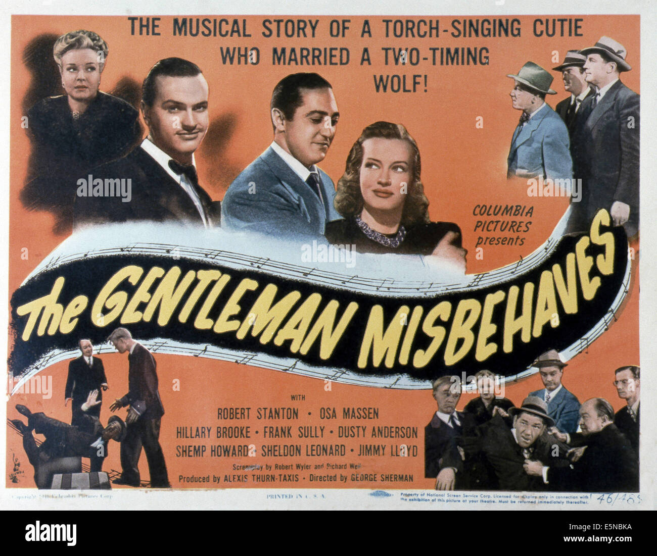 THE GENTLEMAN MISBEHAVES, top from left: Hillary Brooke, Bob Haymes as ...