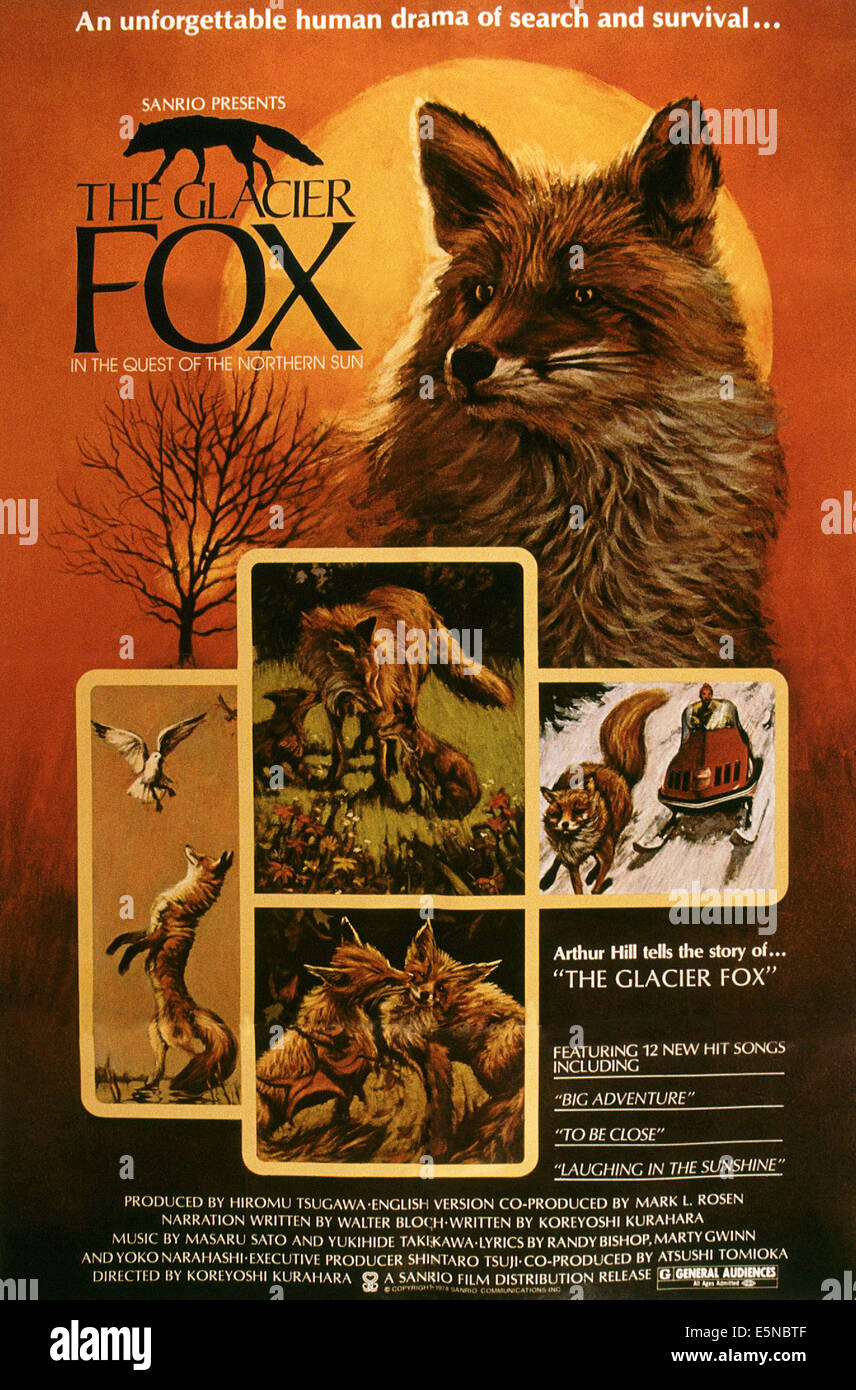 THE GLACIER FOX, (aka KITA-KITSUNE MONOGATARI), poster, 1978. ©Sanrio ...