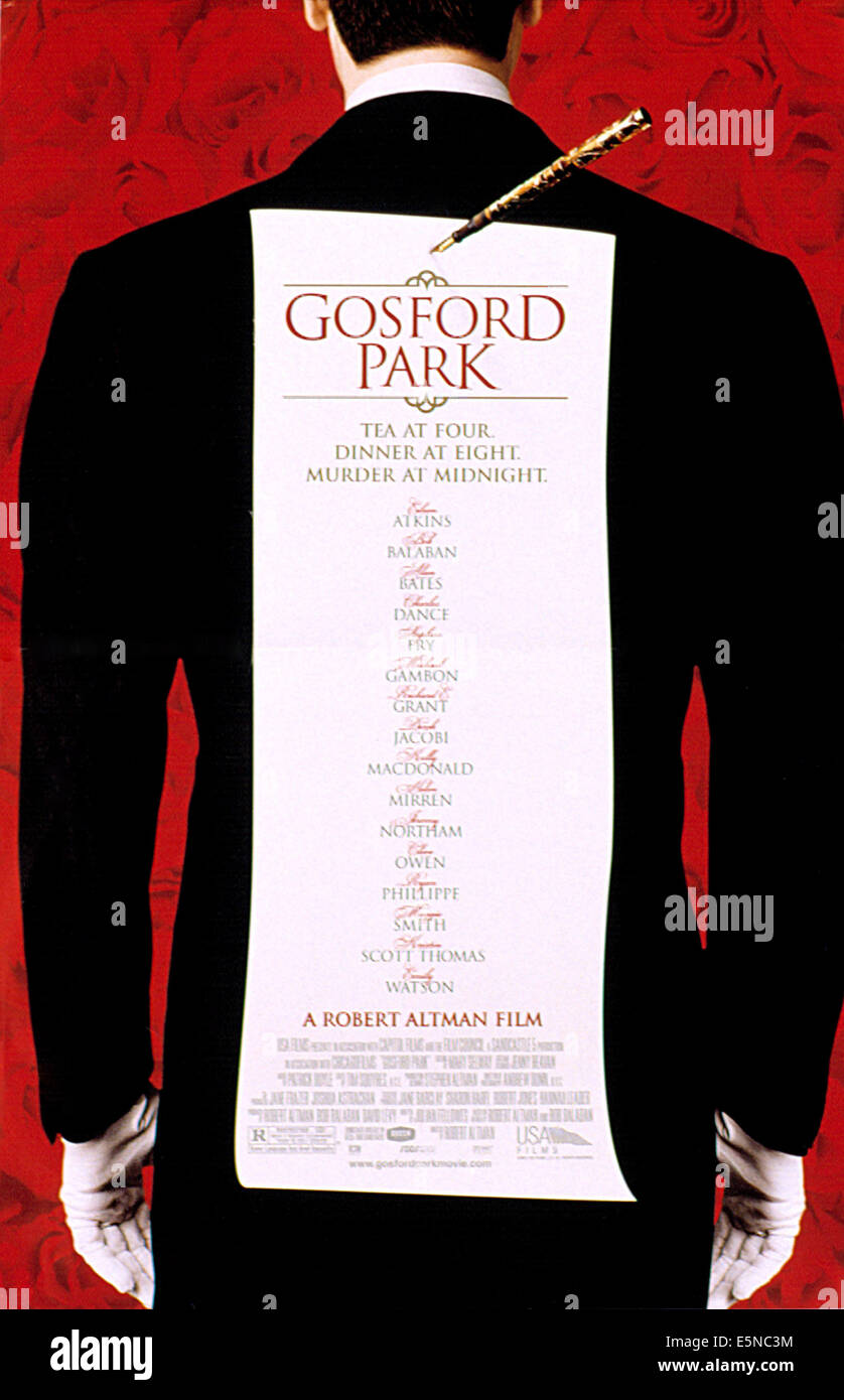 Gosford park poster hi-res stock photography and images - Alamy
