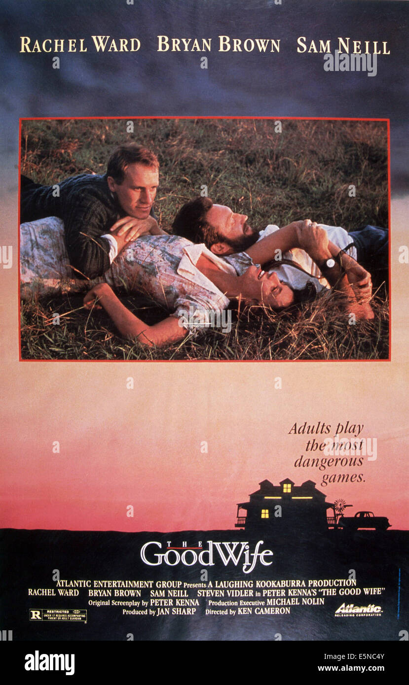 THE GOOD WIFE, from left: Steven Vidler, Rachel Ward, Bryan Brown, 1987 ...