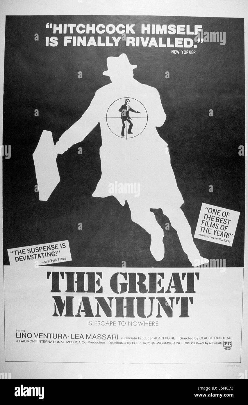 THE GREAT MANHUNT, (aka THE SILENT ONE, aka LE SILENCIEUX), 1973 Stock ...