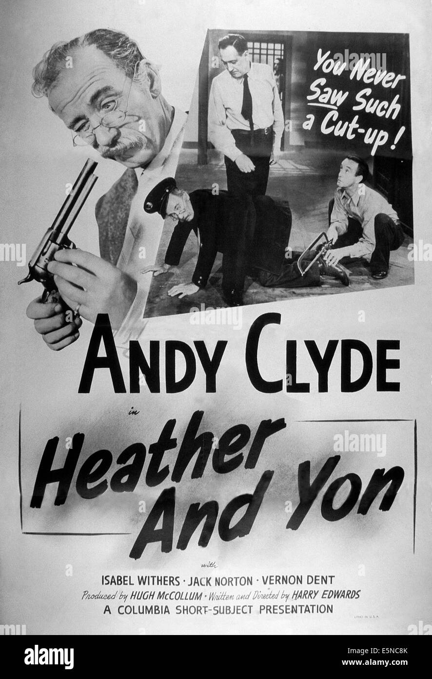 HEATHER AND YON, Andy Clyde (gun and on all fours), Snub Pollard (saw ...