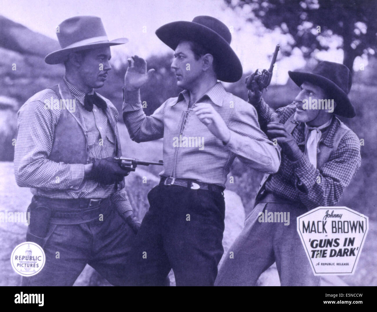 GUNS IN THE DARK, Dick Curtis, Johnny Mack Brown, Ted Adams, 1937 Stock Photo - Alamy