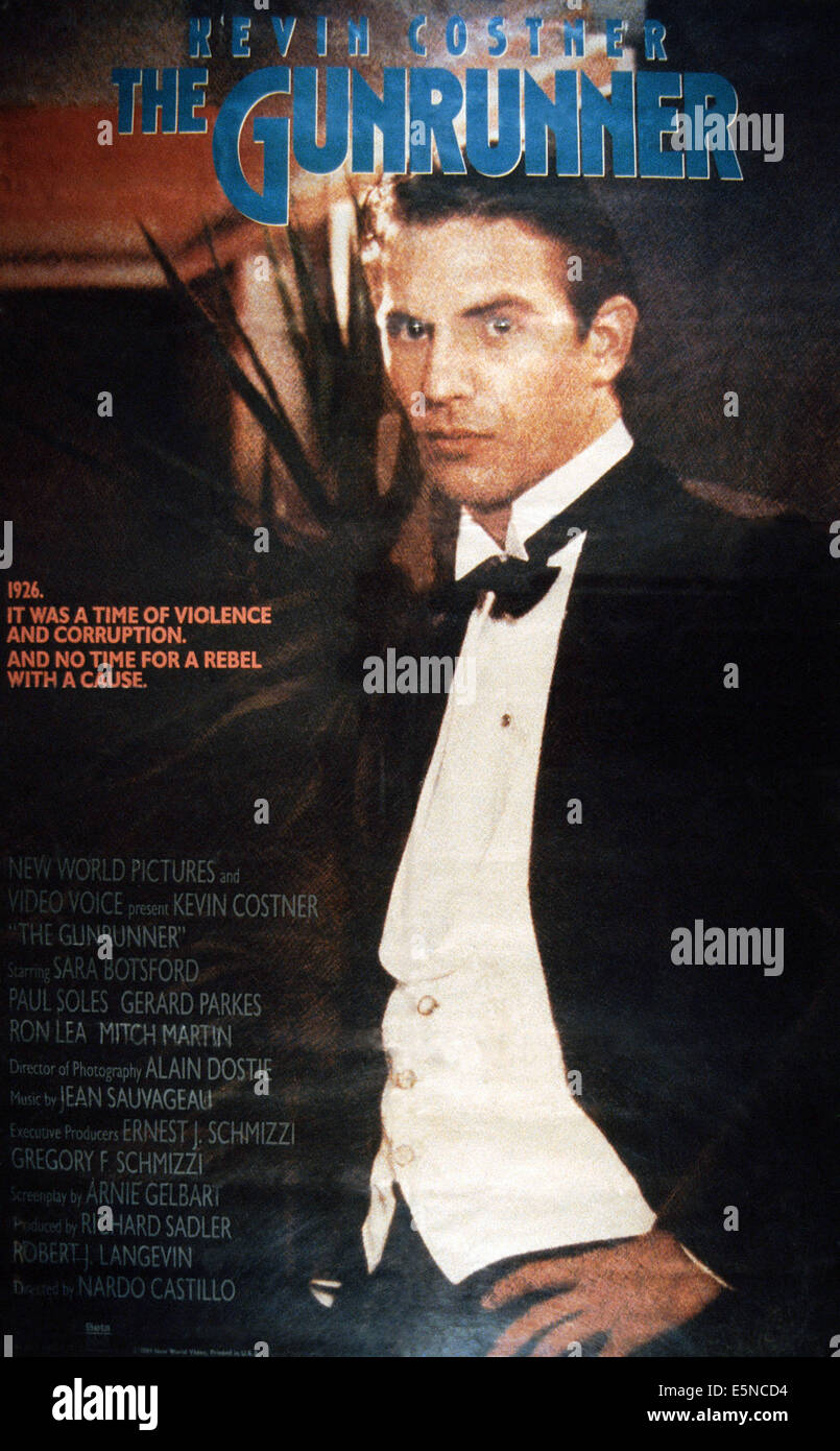 THE GUNRUNNER, poster, Kevin Costner, 1989. ©New World Pictures ...