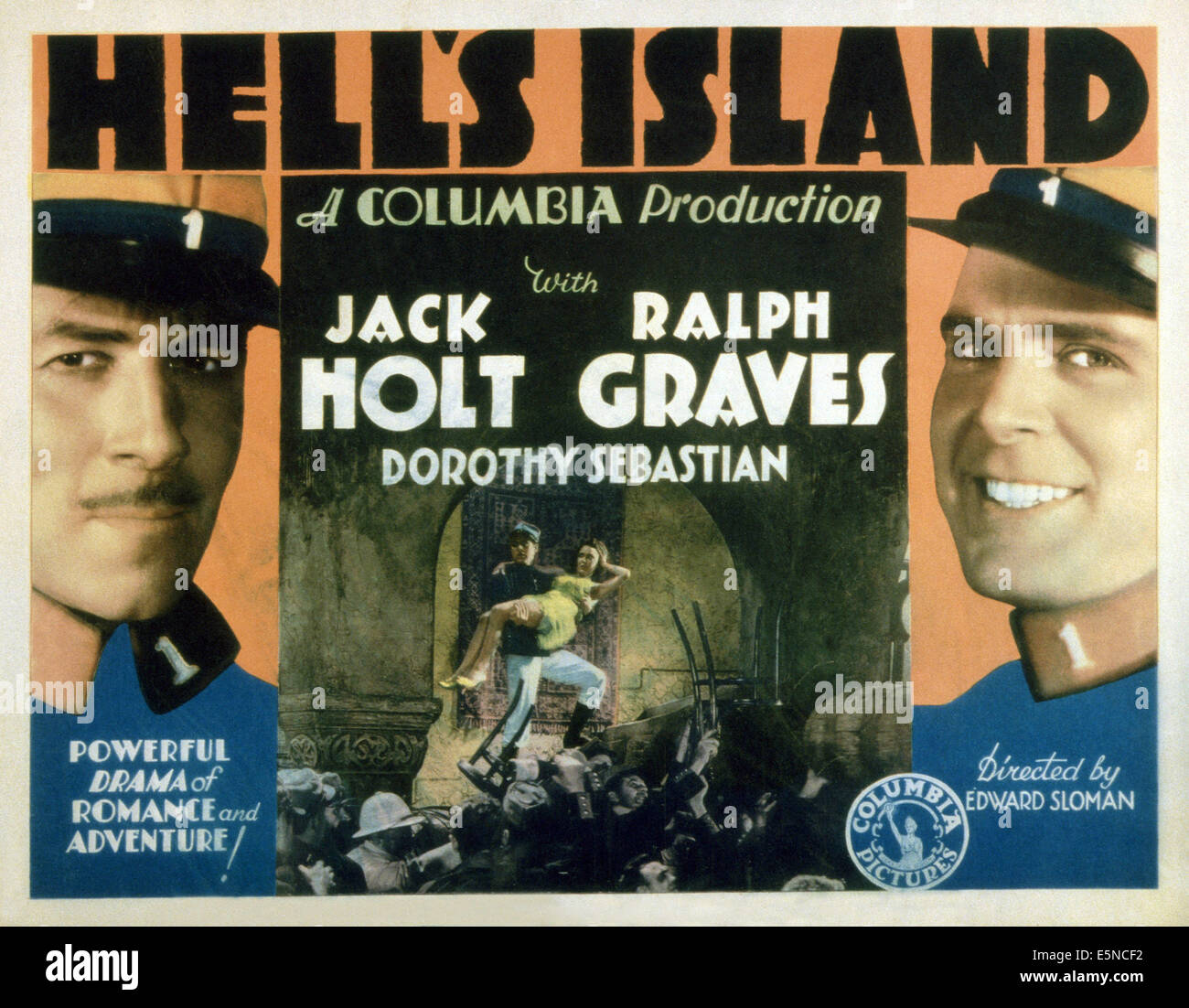 HELL'S ISLAND, Jack Holt (left), Ralph Graves (right), 1930 Stock Photo - Alamy