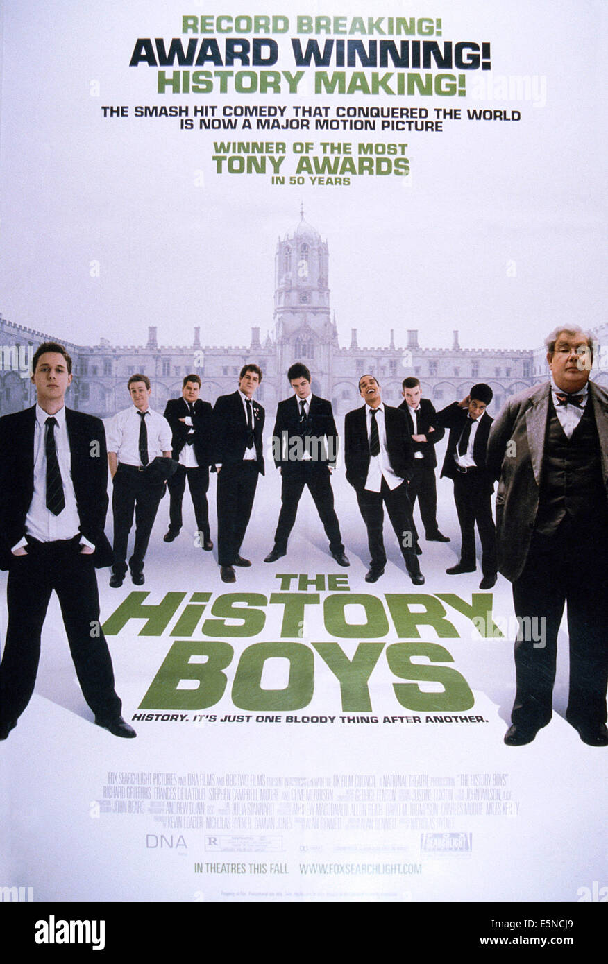 THE HISTORY BOYS, U.S. poster, from left: Samuel Barnett, Jamie Parker ...