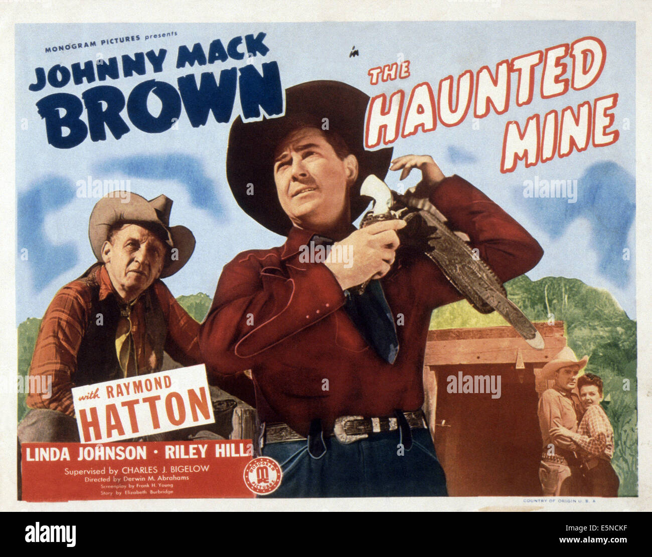 THE HAUNTED MINE, from left: Raymond Hatton, Johnny Mack Brown, 1946 ...