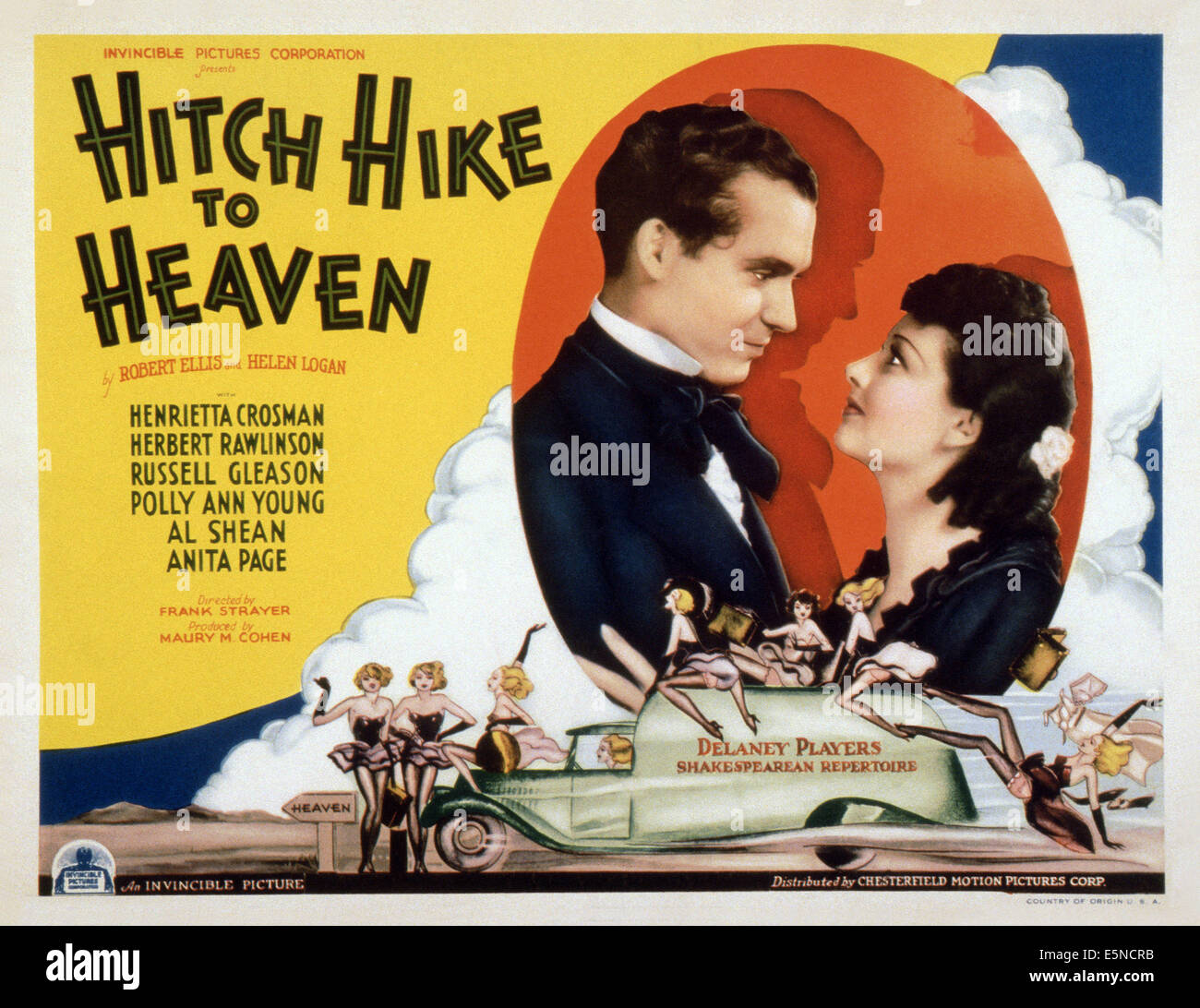 HITCH HIKE TO HEAVEN, from left: Russell Gleason, Polly Ann Young, 1936 ...