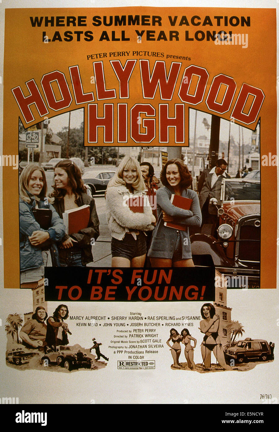 HOLLYWOOD HIGH, Susanne Severeid (right), 1976 Stock Photo - Alamy