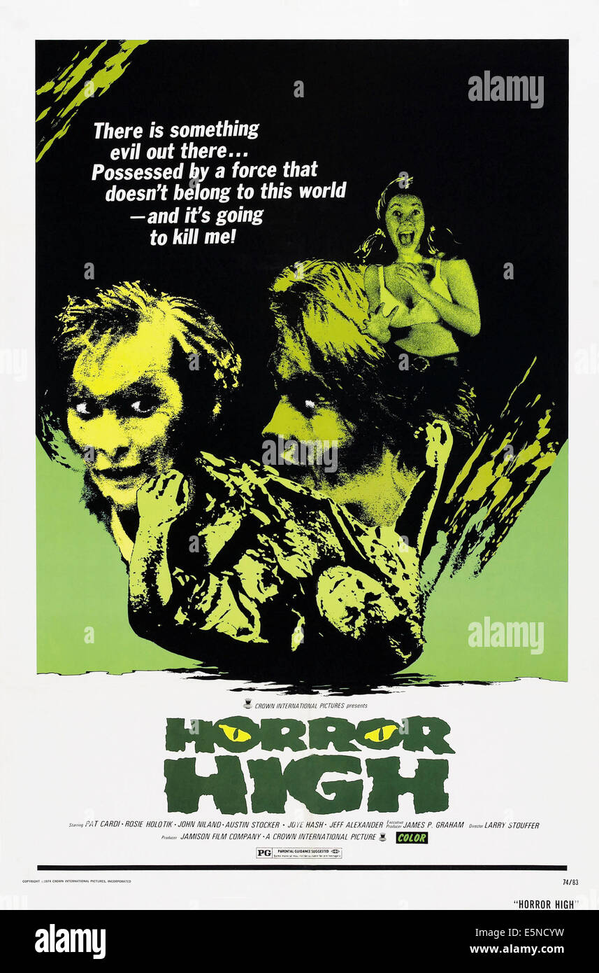 HORROR HIGH, US poster art, 1974 Stock Photo - Alamy