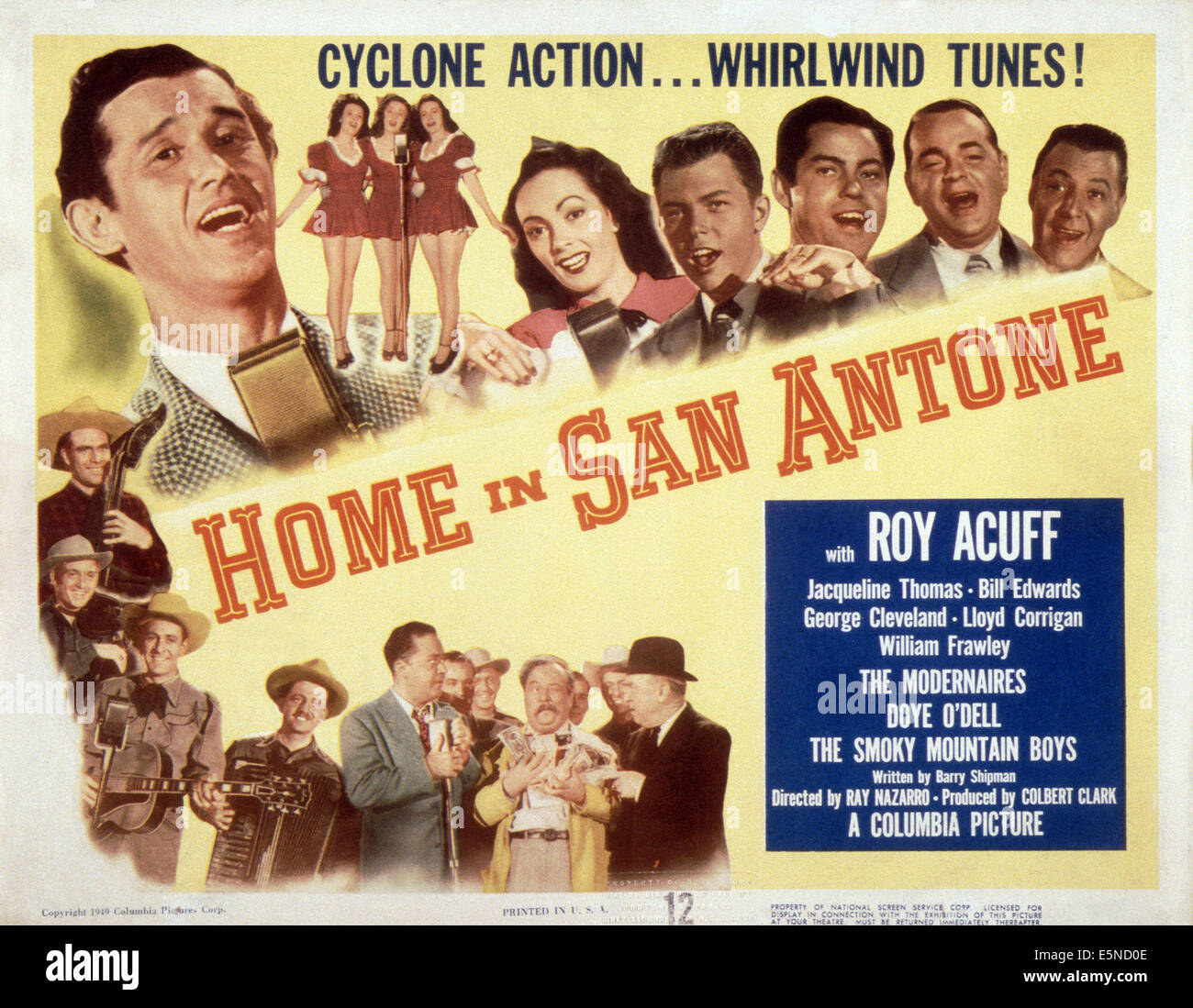 HOME IN SAN ANTONE, Roy Acuff (top left), The Smokey Mountain Boys ...