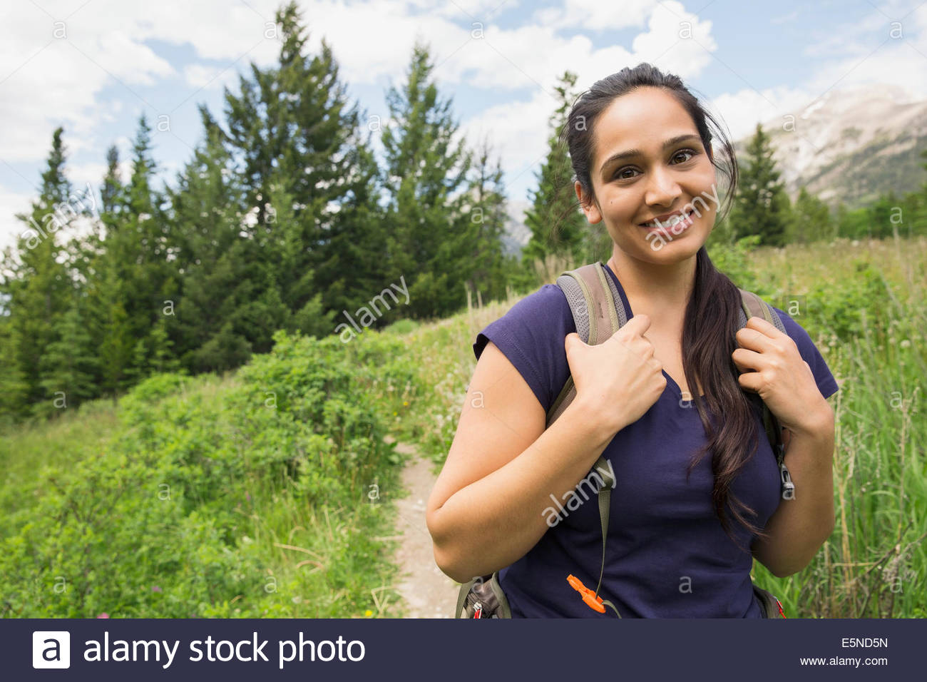 Adult hiking smile hi-res stock photography and images - Alamy