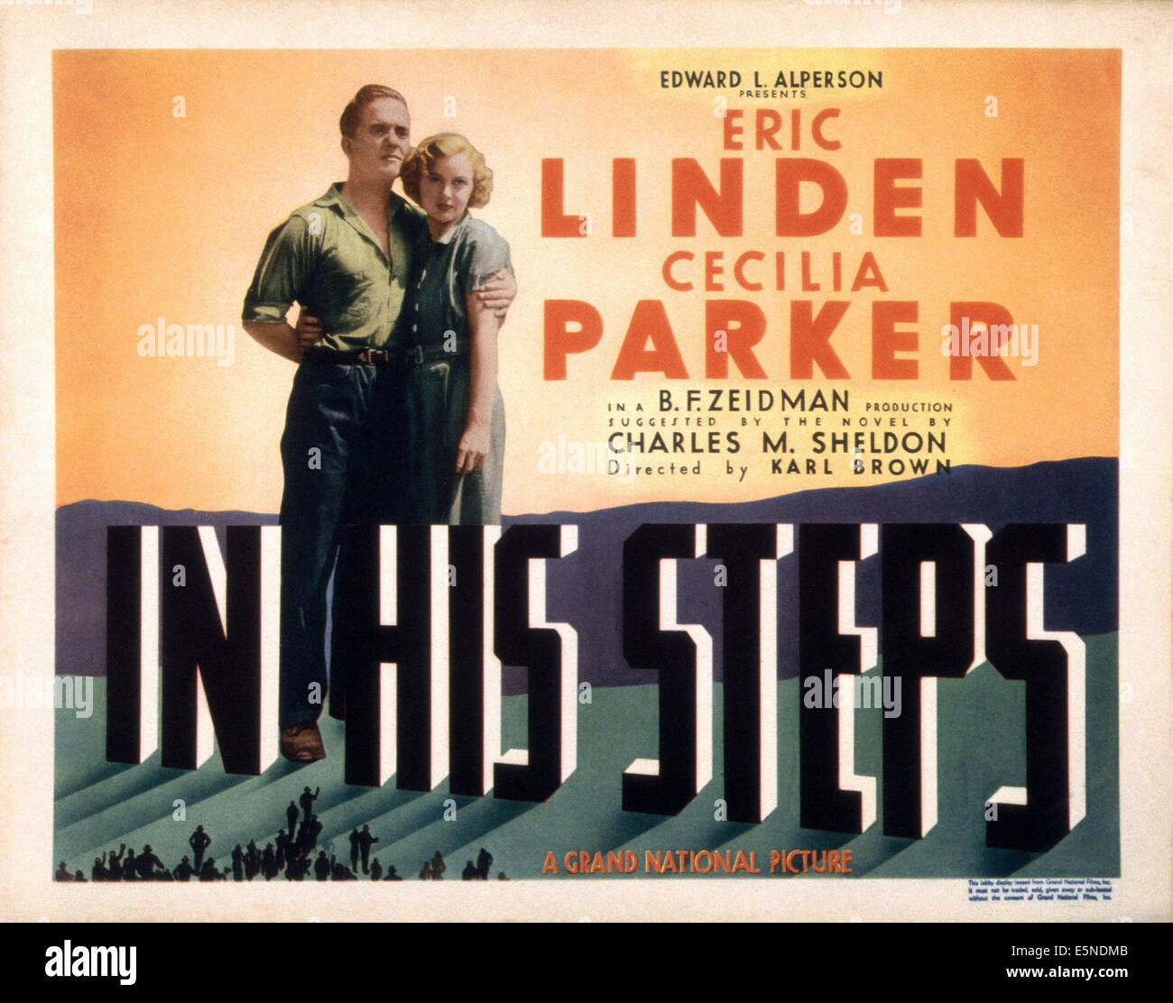 IN HIS STEPS, from left: Eric Linden, Cecilia Parker, 1936 Stock Photo ...