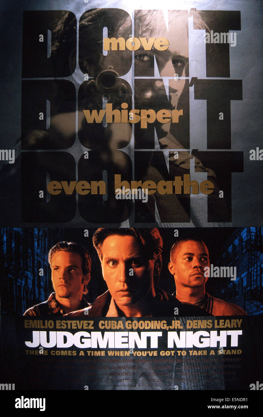JUDGMENT NIGHT, U.S. poster, from left: Stephen Dorff, Emilio Estevez ...