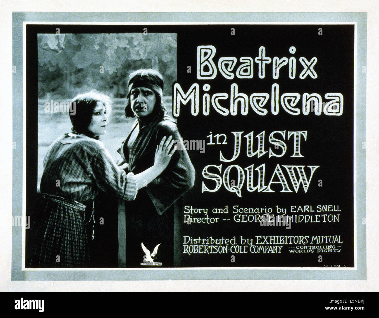 JUST SQUAW, from left: Beatrix Michelena, Albert Morrison, 1919 Stock ...