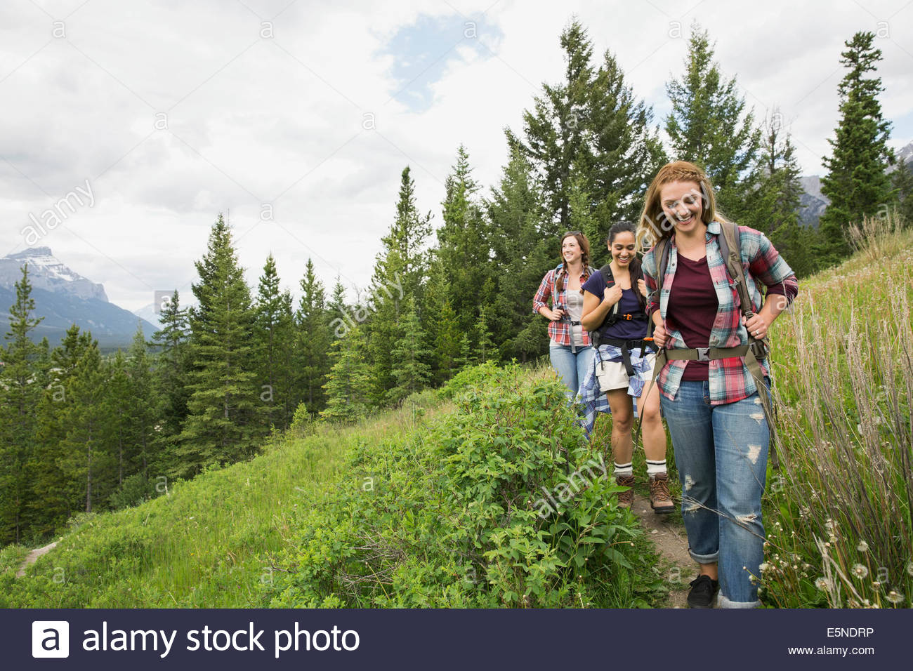 Indian friends hiking hi-res stock photography and images - Alamy