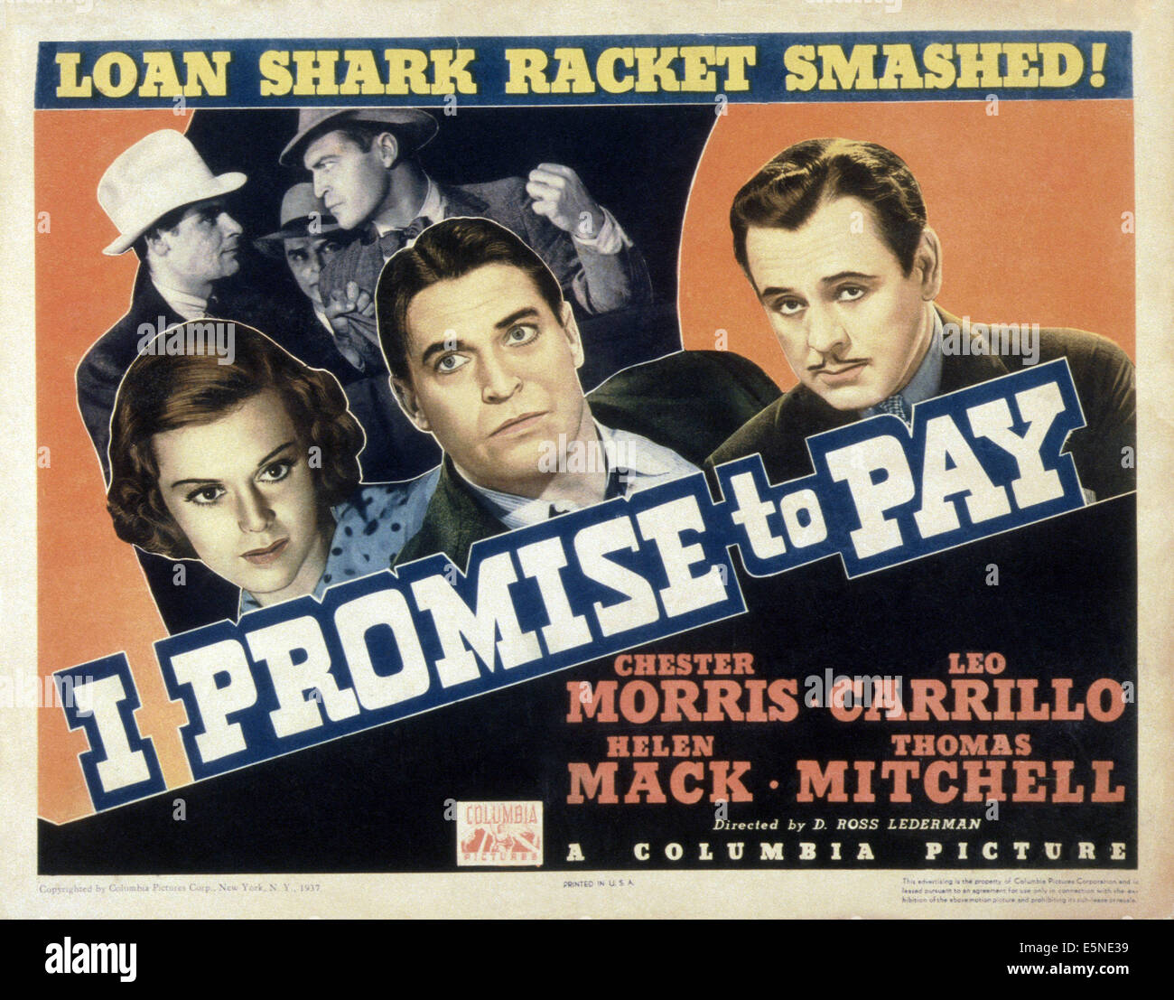 I PROMISE TO PAY, front from left: Helen Mack, Chester Morris, Leo ...