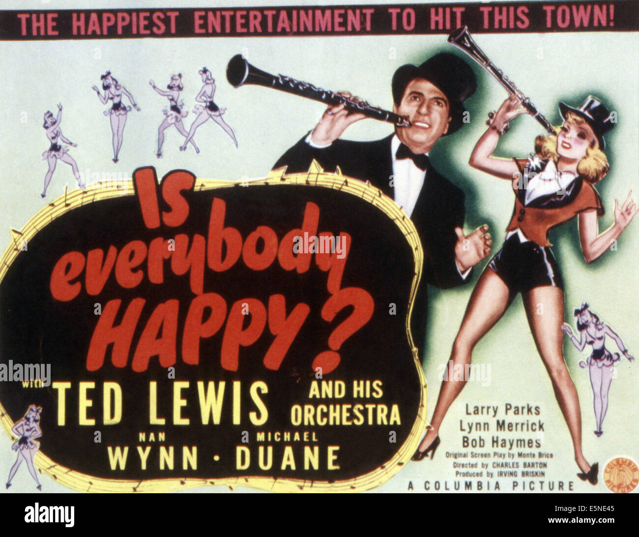IS EVERYBODY HAPPY?, Ted Lewis, 1943 Stock Photo - Alamy