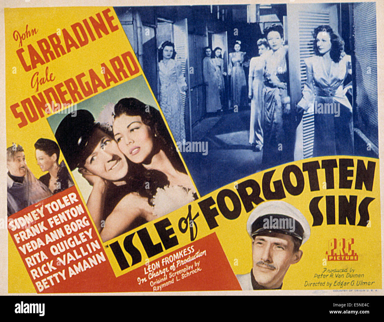 ISLE OF FORGOTTEN SINS, John Carradine, Gale Sondergaard, Frank Fenton ...