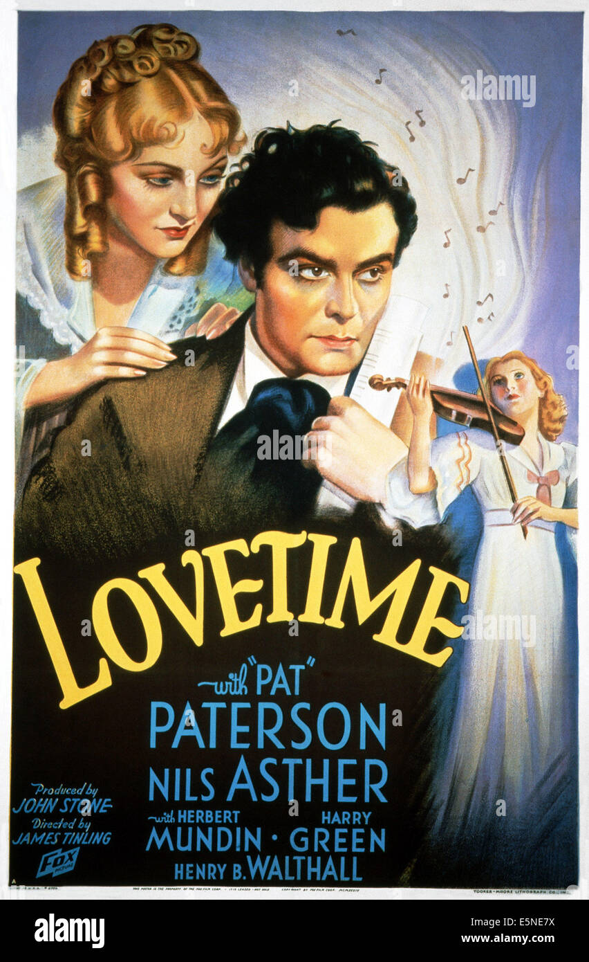 LOVE TIME (aka LOVETIME), U.S. poster, from left: Pat Paterson, Nils ...